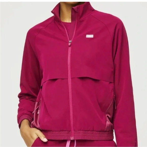 Figs | Jackets & Coats | Figs Xs Sydney Jacket In Magenta Scrubs Coat ...